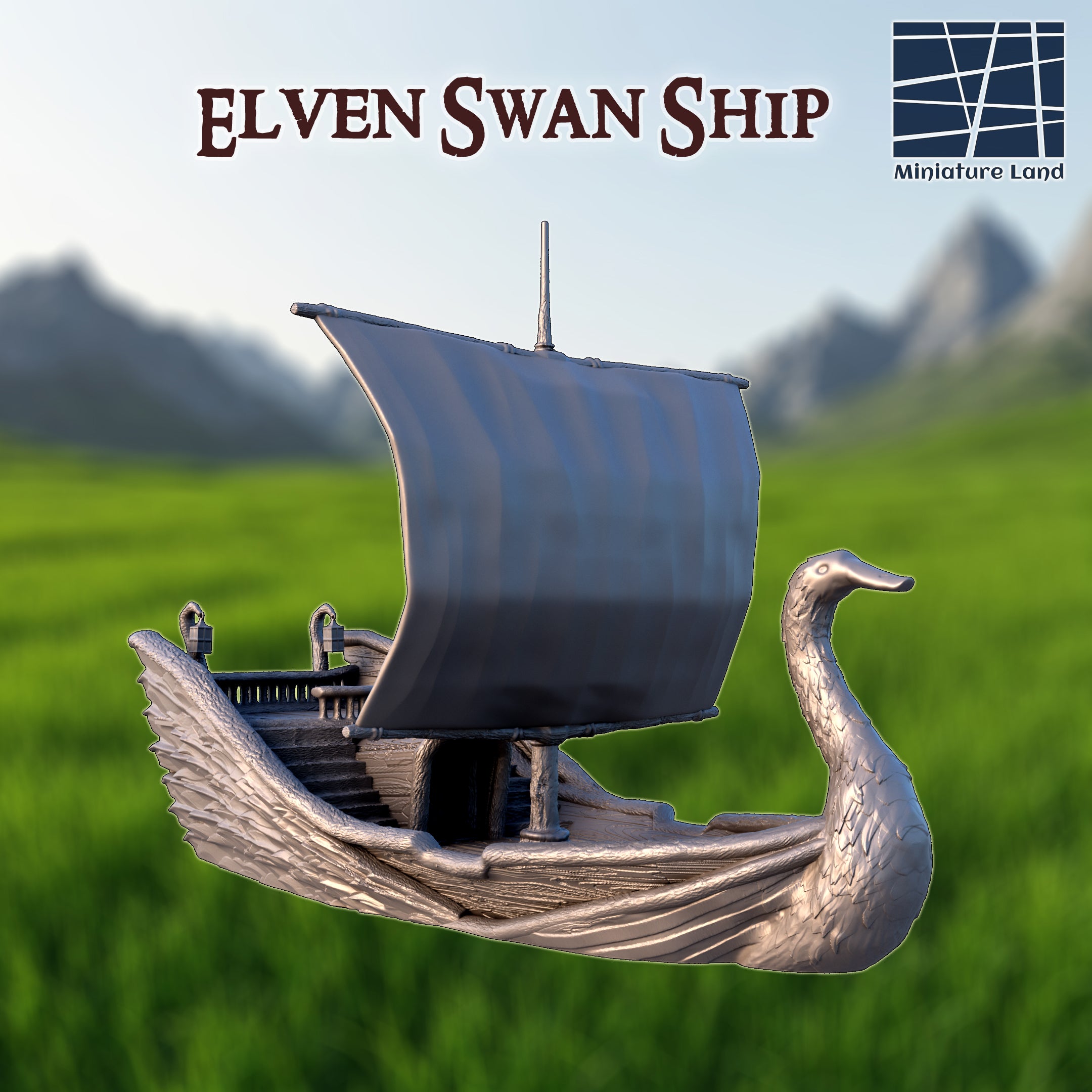 Elven Swan Ship – Wargame Wonders